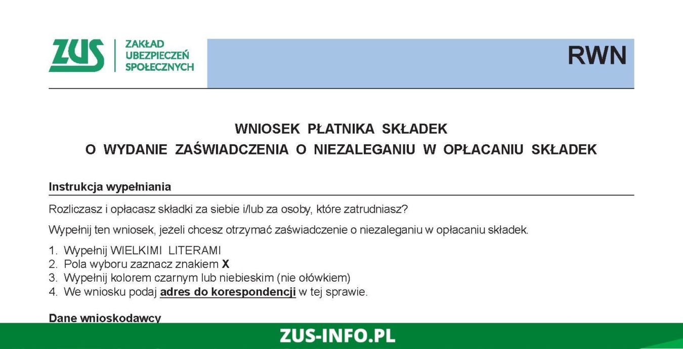 Wniosek RWN ZUS do pobrania. Jak uzupełnić ZUS RWN online?