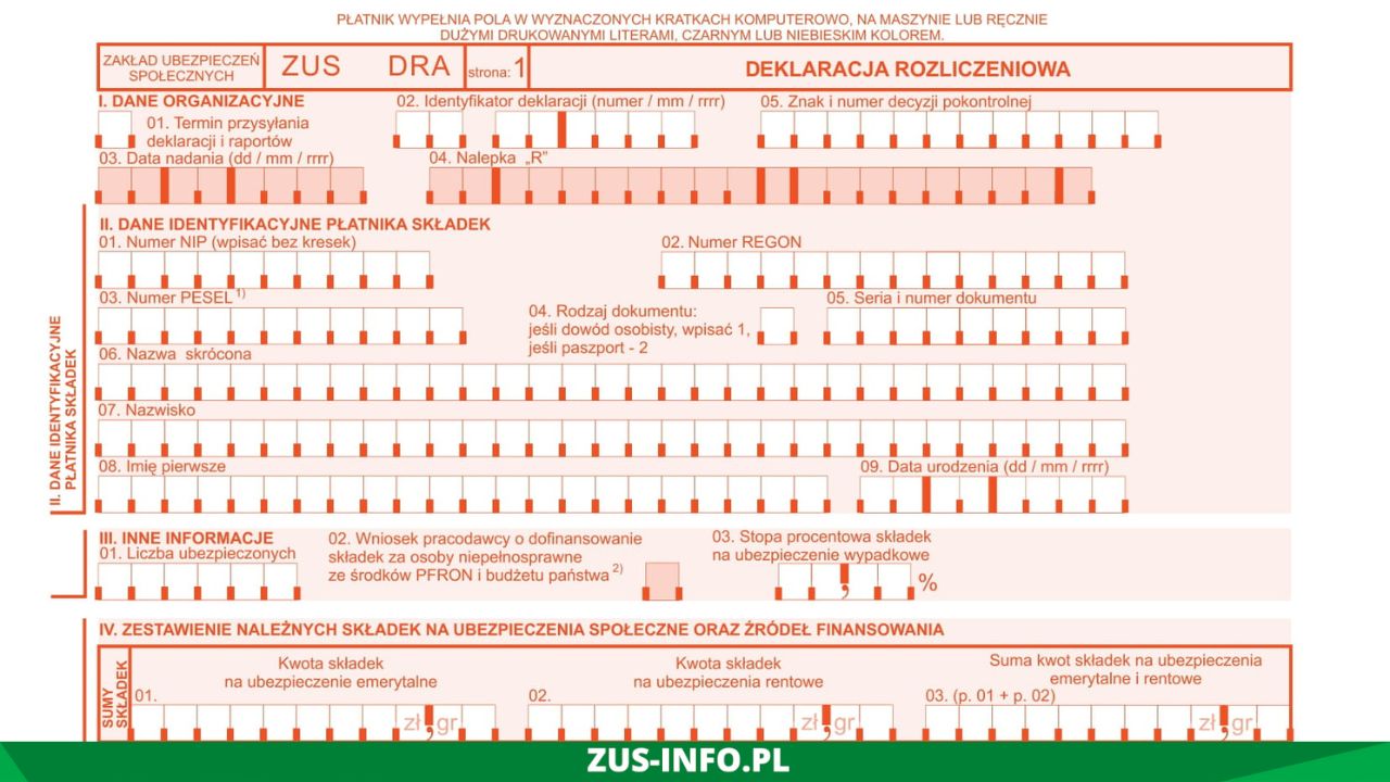 Jak Wype ni Formularz ZUS DRA Online Do Druku Deklaracja ZUS DRA