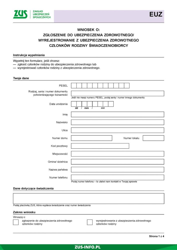 Druk ZUS EUZ online, sprawdź jak wypełnić ZUS EUZ