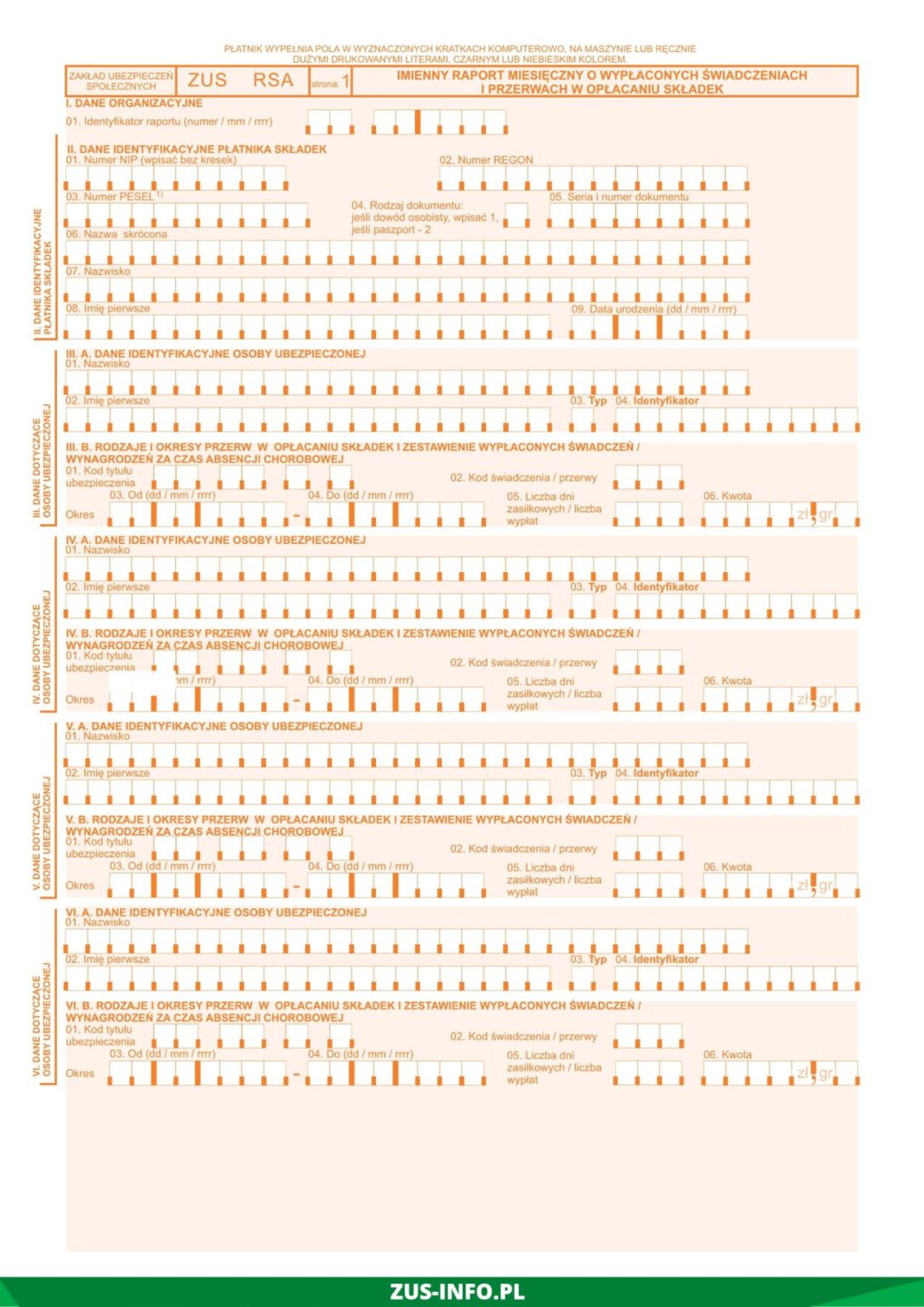 Raport ZUS RSA, kto składa i jak wypełnić raport ZUS RSA?